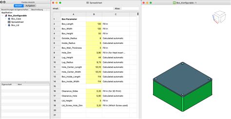 Variable Box Konfigurable By Freecad Spreadsheet By Leonreijnders