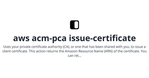 Aws Acm Pca Issue Certificate Fig