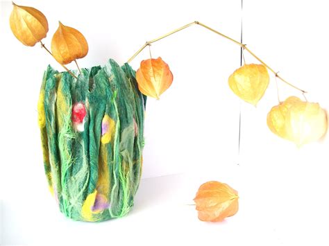 Валяние Мастер класс Ваза из шерсти для валяния Валяние Учебники по валянию Шерсть