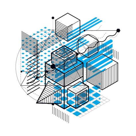 Premium Vector 3d Abstract Vector Isometric Background Layout Of Cubes Hexagons Squares