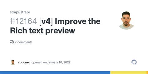 V4 Improve The Rich Text Preview Issue 12164 Strapi Strapi GitHub