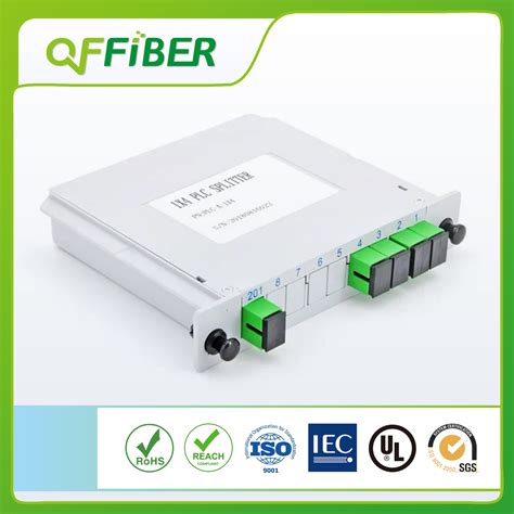 Ftth Fiber Optic Plc Splitter Plug In 1x4 Cassette Type With Sc Upc Apc Connector Fiber Optic
