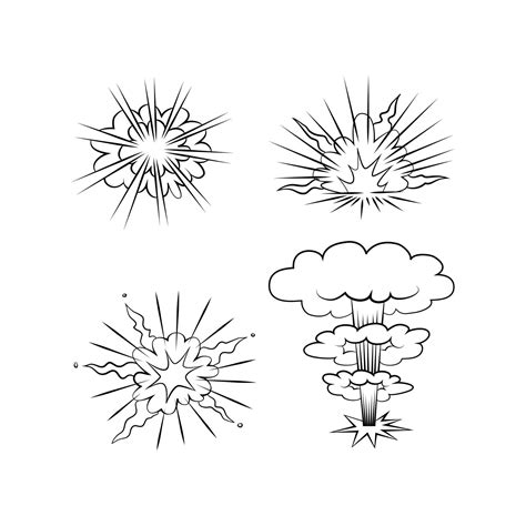 Explosion Vector Set Collection 20122234 Vector Art At Vecteezy