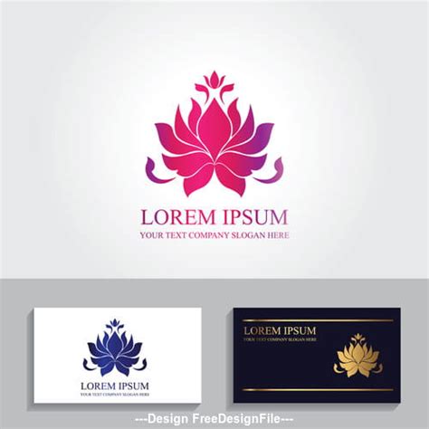 로터스 명함 로고 디자인 벡터 Eps Uidownload