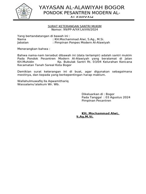 Surat Ket Mukim Kolektif Pdf