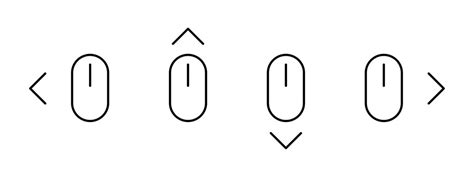 Premium Vector Scroll Mouse Direction Icon Set Scrolling Down Up Left And Right Arrow Pointer