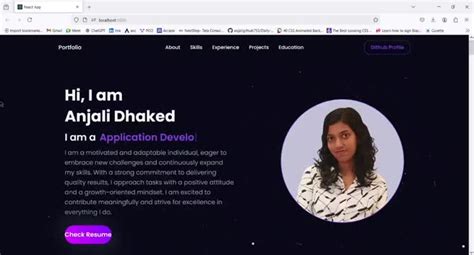 anjali dhaked on linkedin reactjs portfoliowebsite webdevelopment uiuxdesign responsivedesign…