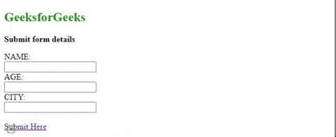 How To Submit A Form By Clicking A Link In Javascript Geeksforgeeks