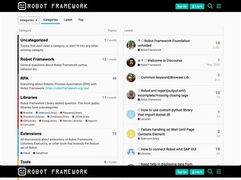 Robot Framework Discover Discourse Discover