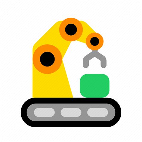 Robot Arm Conveyor Product Manufaturing Robotic Industry Icon Download On Iconfinder