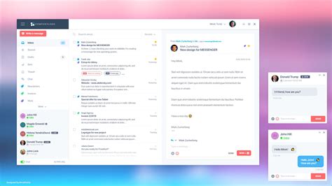 Email UI Design With Chat On Behance
