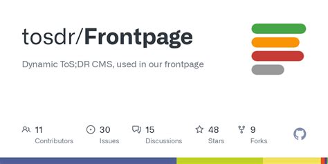 Github Tosdrfrontpage Dynamic Tosdr Cms Used In Our Frontpage