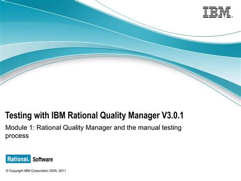 Rational Quality Manager Ppt