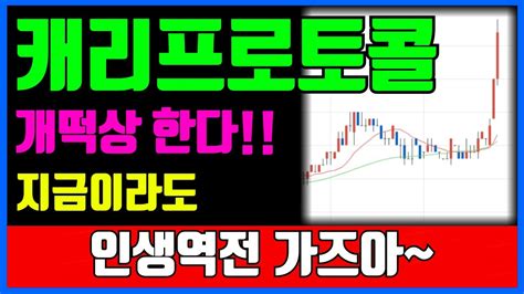 캐리프로토콜 개떡상 한다 캐리프로토콜 캐리프로토콜코인 Youtube