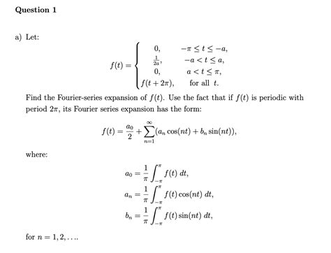Solved Question 1 A Let 0 A Chegg Com