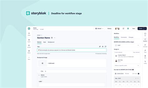 Deadline For Workflow Stage Storyblok