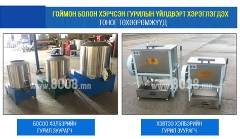 ТОНОГ ТӨХӨӨРӨМЖИЙН ХУДАЛДАА Гоймон болон хэрчсэн гурилын олон үйлдэлт машин