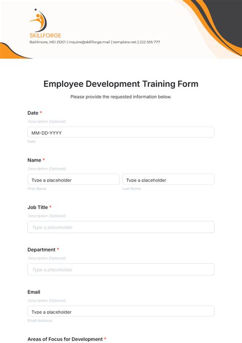 Free Training Form Templates To Edit Online