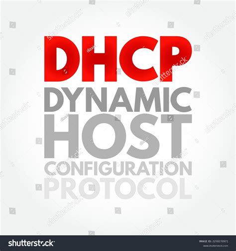 Dhcp Dynamic Host Configuration Protocol Network Stock Vector Royalty Free 2258270971