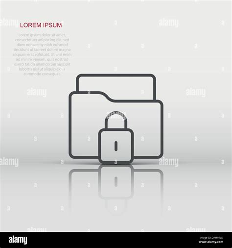 Files Folder Permission Icon In Flat Style Document Access Vector Illustration On Isolated