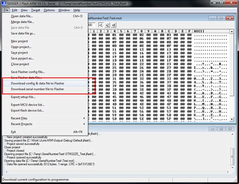 flasher working with flasher segger knowledge base