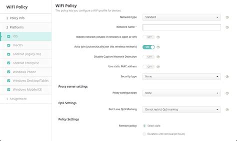 Wi Fi Device Policy Xenmobile Server
