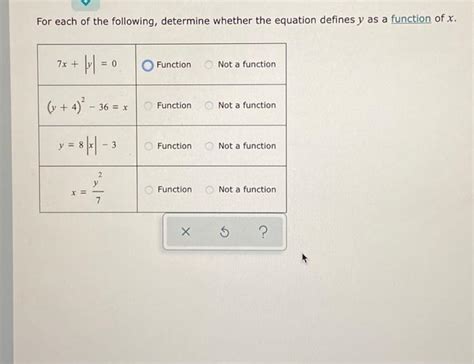 solved for each of the following determine whether the