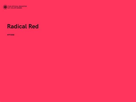 Radical Red Ff355e The Official Register Of Color Names