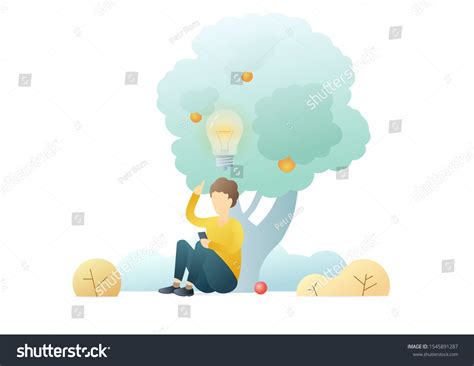 Creative Thinking Idea Generation Flat Vector Stock Vector Royalty