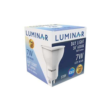 หลอด Led Gu10 Luminar 7w Daylight 38d Lamp And Light