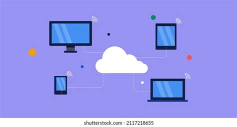 Cloud Connect Multiple Device Vector Images Stock Photos Vectors Shutterstock