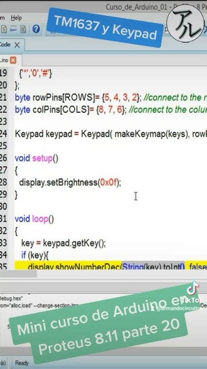 Tm1637 Y Keypad Con Arduino En Proteus 8 Tm1637 Keypad Arduino