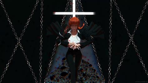 Makima Bloody Chained Chainsaw Man Live Wallpaper Moewalls The Best