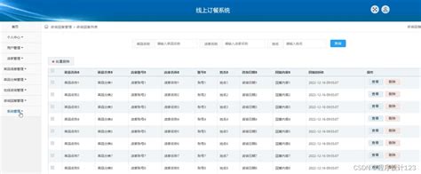 线上订餐系统 Csdn博客