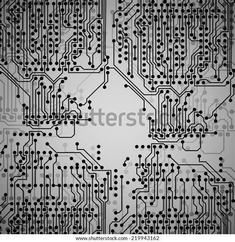 Microchip Background Electronics Circuit Eps10 Vector Stock Vector