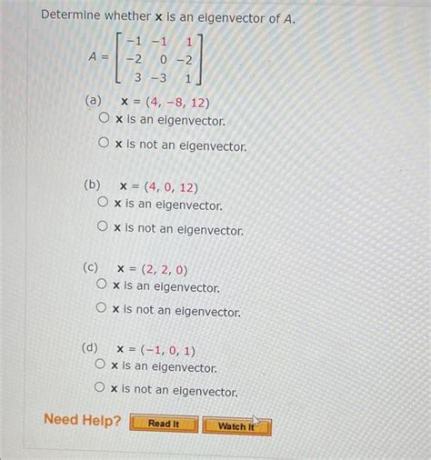 Solved Determine Whether X Is An Eigenvector Of A Chegg