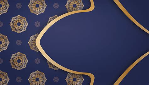 고급스러운 골드 장식과 텍스트 공간을 가진 짙은 파란색 배경 0명에 대한 스톡 벡터 아트 및 기타 이미지 0명 금선세공 꽃 식물 Istock