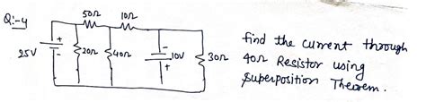 Solved Q 4find The Current Through For Resistor Using