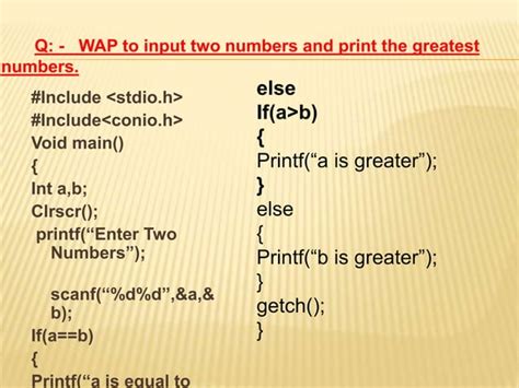 Conditional Statement In C Language Pptx Programming Languages