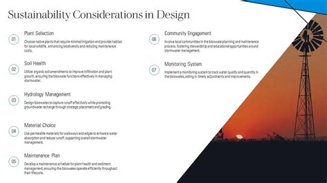 Sustainability Considerations In Design Bioswales Ppt Outline St Ai Ss Ppt Example