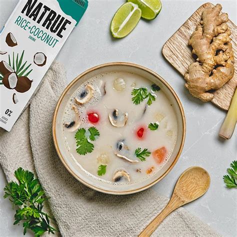 Soup Tom Kha Recipe With Rice And Coconut Drink Natrue