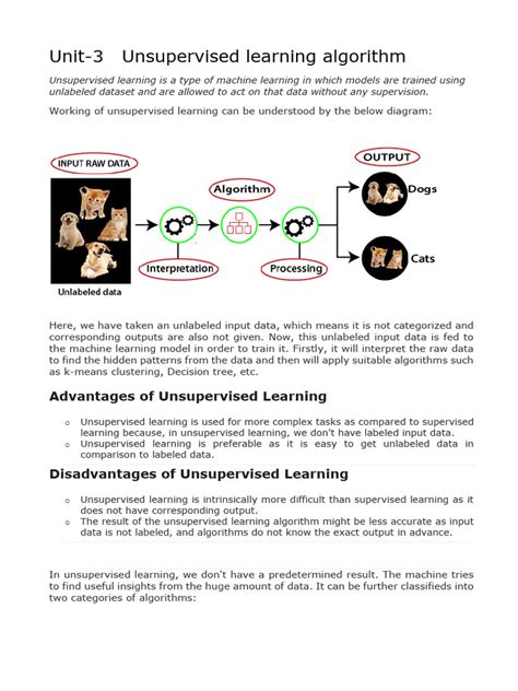 Unit 3 Unsupervised Learning Algorith Pdf Cluster Analysis