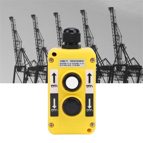 Iuxishop Electric Hoist Crane Pushbutton Switch Industrial Up Down Push Button Ac250v 5a 500v 2a