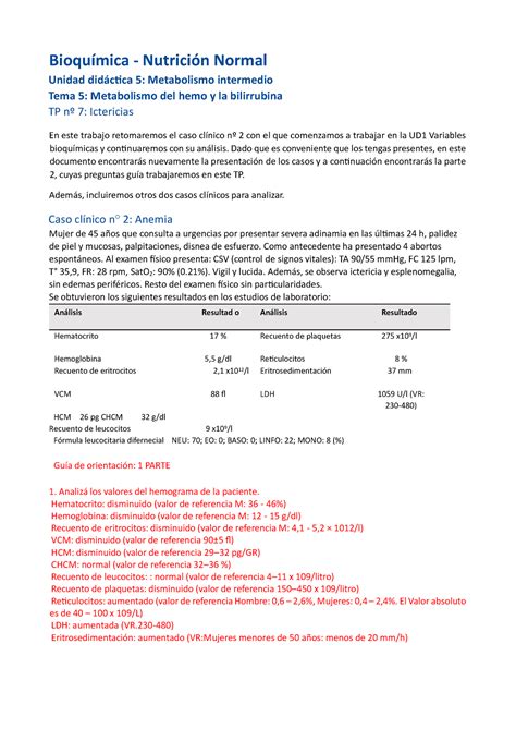 Tp 7 Ud5 Tema 1 Bq Inmuno 2023 Bioquímica Nutrición Normal Unidad