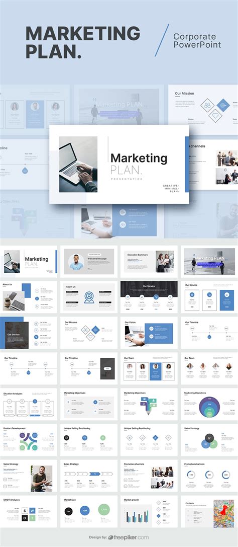 Freepiker Marketing Plan Powerpoint Presentation Template