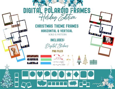 Digital Polaroid Frame Digital Photo Frame Plus Digital Etsy