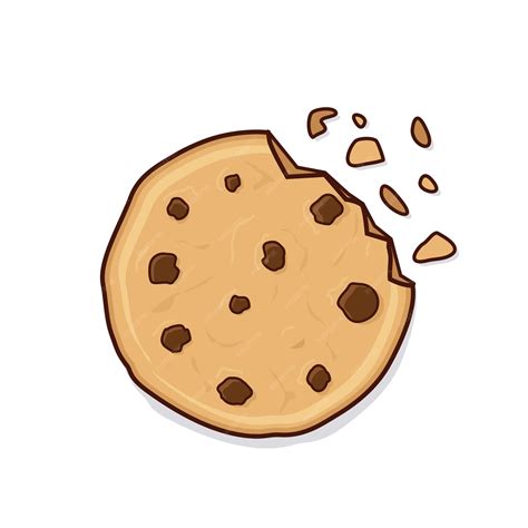 Premium Vector Bitten Cookies Bite Chocolate Cookie Bite Cookie