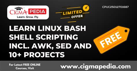 learn linux bash shell scripting incl awk sed and 10 projects free