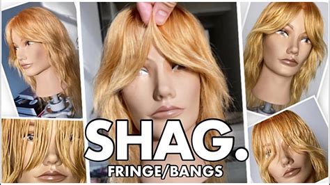 How To Cut A Long Textured Shag Bang Fringe With A Razor Step By Step