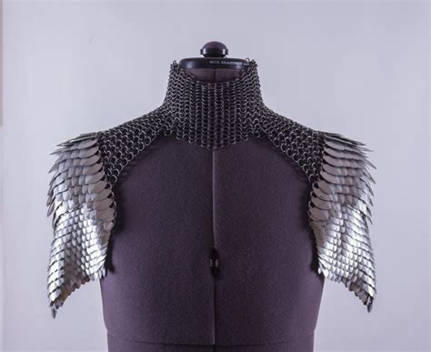Made To Order Scale Mail Shoulder Armor Pauldrons With Chainmail